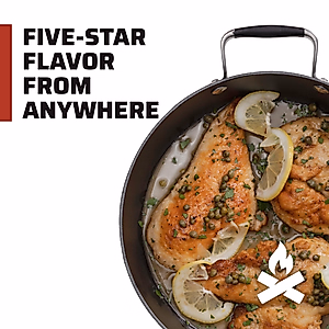 Camp Chef 10" Cast Iron Skillet, Oven Safe, No Nonstick Coating, Ideal for Camping Trips