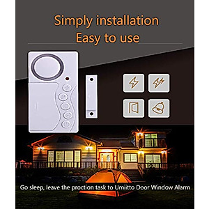 Fridge Door Alarm with Delay Upgrade 3/15/30/60 Seconds Security Window/Door Alarm for Home Safety Loud 108dB Freeze Door Open Chime Refrigerator Alert (1 Set)