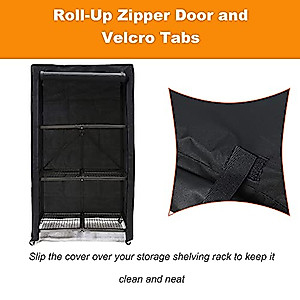 Storage Shelf Cart Cover,Waterproof Storage Shelving Unit Cover Protective Storage Rack Dust Cover Fits up to 4-5 Tier Multipurpose Shelf Warehouse Basement Kitchen Living Room (36 x 18 x 72 Inch)