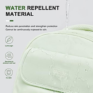 WEPOET Aesthetic College Backpacks For Women Men,Waterproof High School Back pack,Kawaii Everday Backpack For Teens Girls Boys,Student Latop Travel Backpack(Mint Green)