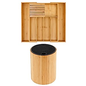 VaeFae Bamboo Knife Organizer, Kitchen Knife Storage