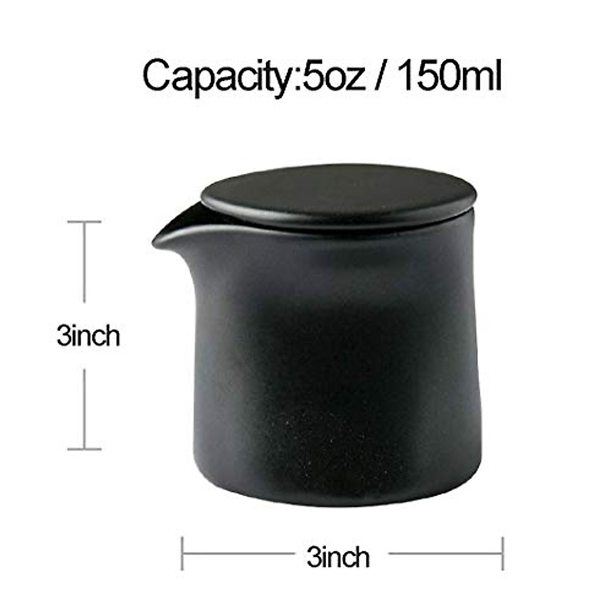 123Arts Multi Ceramics Sugar Bowl Seasoning Pot Storage Cream Jar with Lid And Spoon,5oz