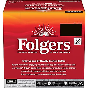 Folgers Classic Roast Medium Roast Coffee, 192 Keurig K-Cup Pods