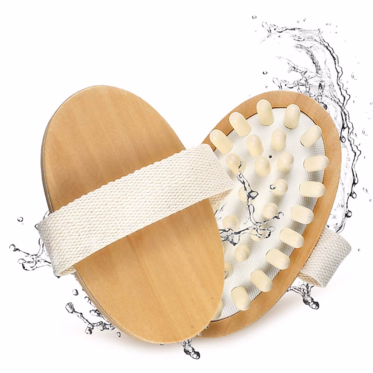 Natural Wooden Massage Body Brush for Cellulite and Improve Lymphatic Blood Circulation Dry Brush Remove Dead Skin Shower Bathe SPA Bath Brush