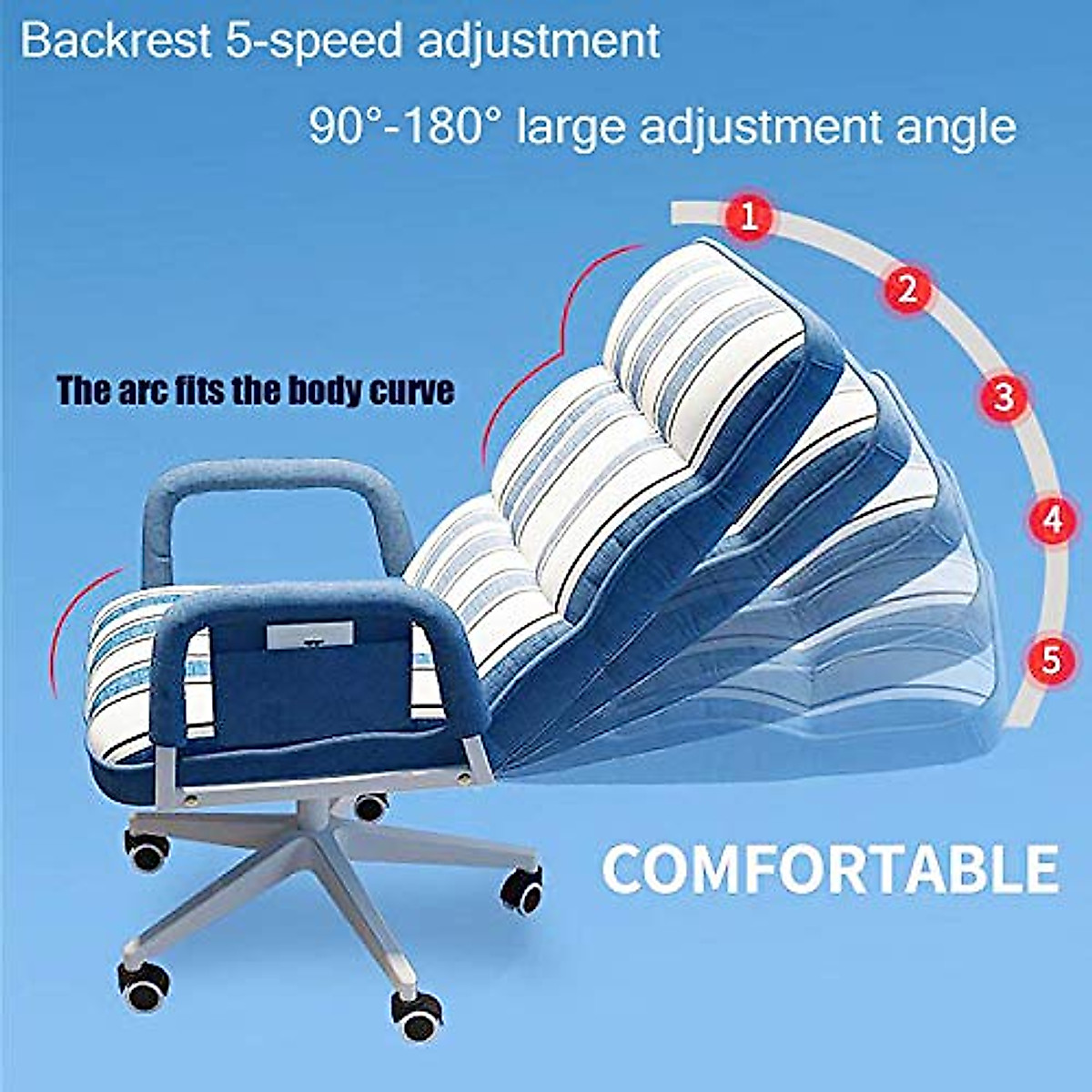 MayNuo Office Chair Gaming Chair Computer Chair Home Computer Chair Ergonomic,High Back Swivel Chair Upholstered Desk Chair with Armrest,Adjustable Lifting Office Chair Recliner for Adult/Pink a/51*52