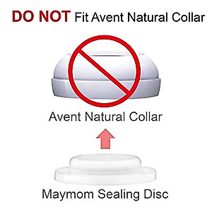 Maymom Write & Reuse Baby Bottle Labels for Daycare/Sealing Disc Compatible with Philips Classic Bottles, Maymom Screw Ring.