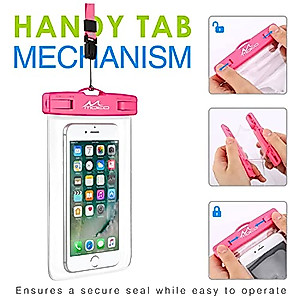 MoKo Waterproof Phone Pouch 3Pack, Underwater Phone Case Dry Bag with Lanyard Compatible with iPhone 14 13 12 11 Pro Max X/Xr/Xs Max/SE 3, Galaxy S21/S10/S9, Note 10/9/8