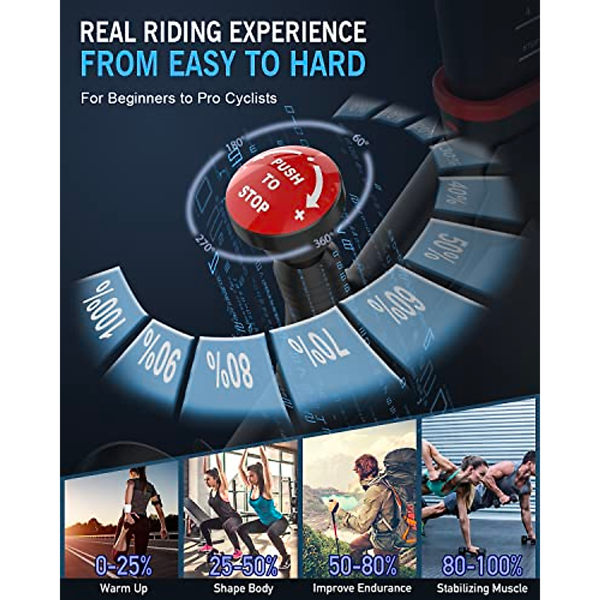 Exercise Bike Stationary, CHAOKE Indoor Cycling Bike with Heavy Flywheel, Comfortable Seat Cushion, Silent Belt Drive, LCD Monitor for Home Gym Cardio Workout Training