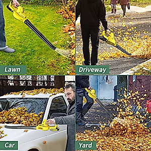 Cordless Leaf Blower Battery Operated: 20V Electric Mini Handheld Leaf Blower - Lightweight Small Powerful Blower Battery Powered for Patio | Jobsite