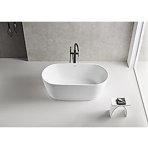 Westbrass DF02043-62 Floor Mount Freestanding Bathtub Filler Faucet with Handheld Shower, Matte Black