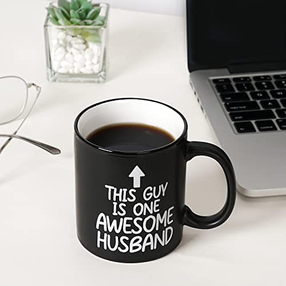 Husband Gift for Men | Funny Husband Coffee Mug Gifts for Husbands | Husband Birthday Gift, Father's Day Present, Anniversary Idea, Christmas Gift | Awesome Husband | Black Mug, 11.5oz Coffee Cup