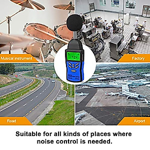 Precision Sound Level Meter, BTMETER Digital Decibel Tester for 30~130 dB Noise Volume Measurement with A/C Fast/Slow Weighting, Large Backlight Display BT-882A Decibel Reader