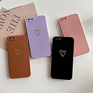iPhone 6s Plus Case for Girls,Cute Phone Cases iPhone 6 Plus for Women Heart Pattern Soft Silicone Protective Cover for iPhone 6 Plus/6s Plus 5.5 inch -Purple