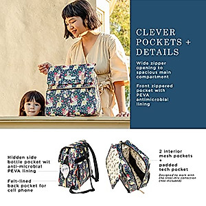 Petunia Pickle Bottom Meta Backpack, Disney Snow White's Enchanted Forest, Unisex Laptop Backpack, Compact yet Spacious, with Padded Straps and Accessory Pockets