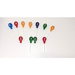 Personalize with Unique Balloon Birthday Candles | Spell The Guest of Honors Name | Letters A to Z | Wax Candles