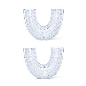 U Shaped Kid Electric Toothbrush Replacement Heads, 2PCS Kids Automatic Electric Toothbrush Replacement Heads, Food Grade Silicone Toddler Toothbrush Head for 2-6 Years Old