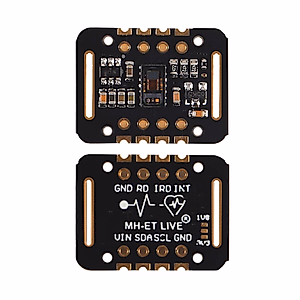 AITRIP 3PCS Heart Rate Sensor Module MAX30102 Puls Detection Blood Oxygen Concentration for Arduino STM32 (3PCS Black MAX30102)