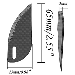 Vgoohobby Adjustable Carbon Fiber Turn Fins 65mmx25mm RC Water Knife Compatible with 70-85cm(27.5"-33.4") Electric Nitro Power Remote Control Boats