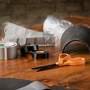 Fiskars Non-Stick Bent Handle Right Handed Pointed Scissors, 8 Inches, Orange