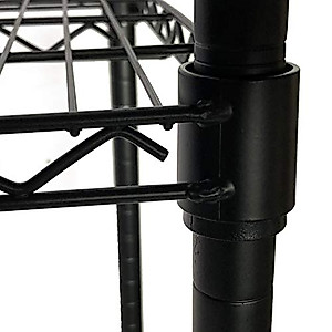 BACKYARD EXPRESSIONS PATIO · HOME · GARDEN 5-Shelf Adjustable, Heavy Duty Storage Shelving Unit, Extra Large Steel Organizer Wire Rack, Matte Black (48" L x 18" W x 75" H)