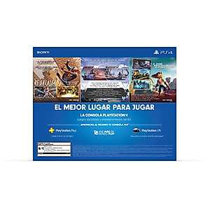 Sony PlayStation 4 Console 1TB - with 1 DualShock Wireless Controller, 3 Games (Spider-Man, Horizon Zero Dawn and Ratchet & Clank) + 3 Month Membership for PS4