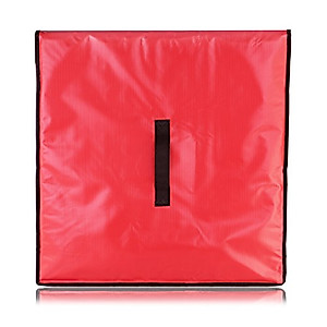 New Star Foodservice 50400 Insulated Pizza Delivery Bag, 24" by 24" by 5", Red