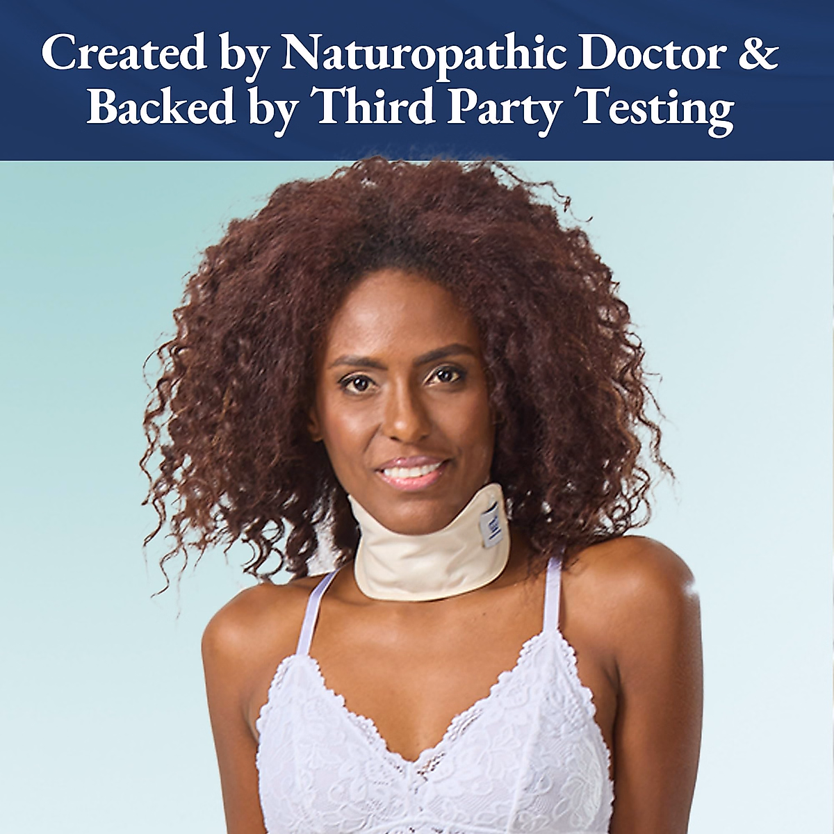 QUEEN OF THE THRONES Castor Oil Pack for Neck Less Mess, Reusable, Organic Cotton Flannel, Naturopathic Doctor Designed (Castor Oil Included)