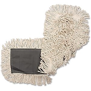 Genuine Joe GJO00365CT Disposable Cotton Dustmop, 24"X5" (Pack of 12)