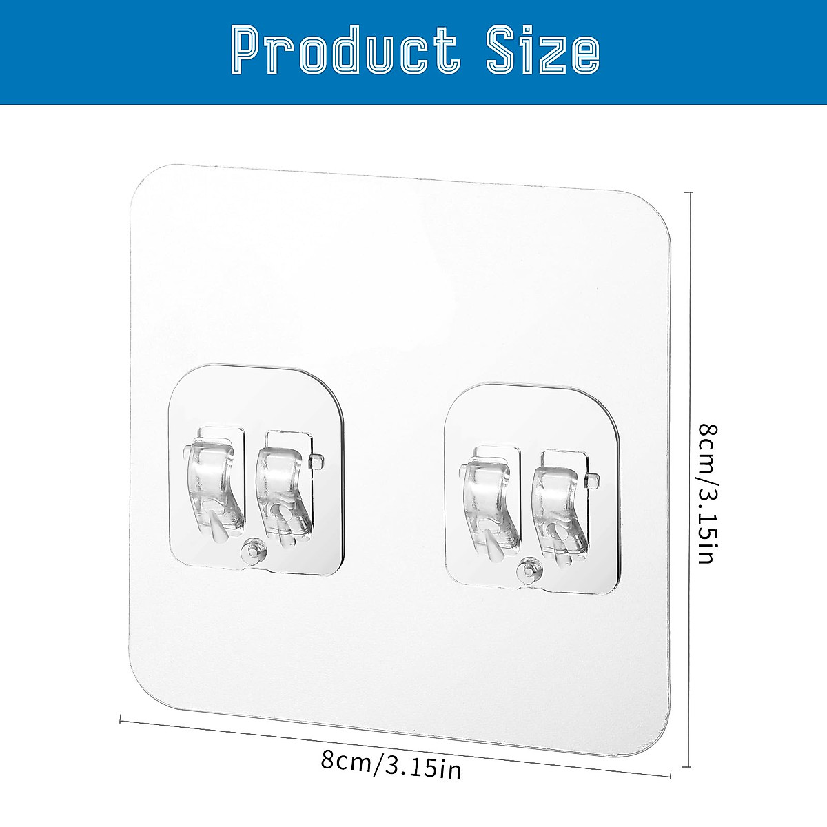 WLLHYF 4 Packs Shower Caddy Adhesive Replacement, Transparent Strong Sticky Waterproof Heavy-duty Nail Free Adhesive Pads for Bathroom Storage Shelves Soap Holder Kitchen Racks