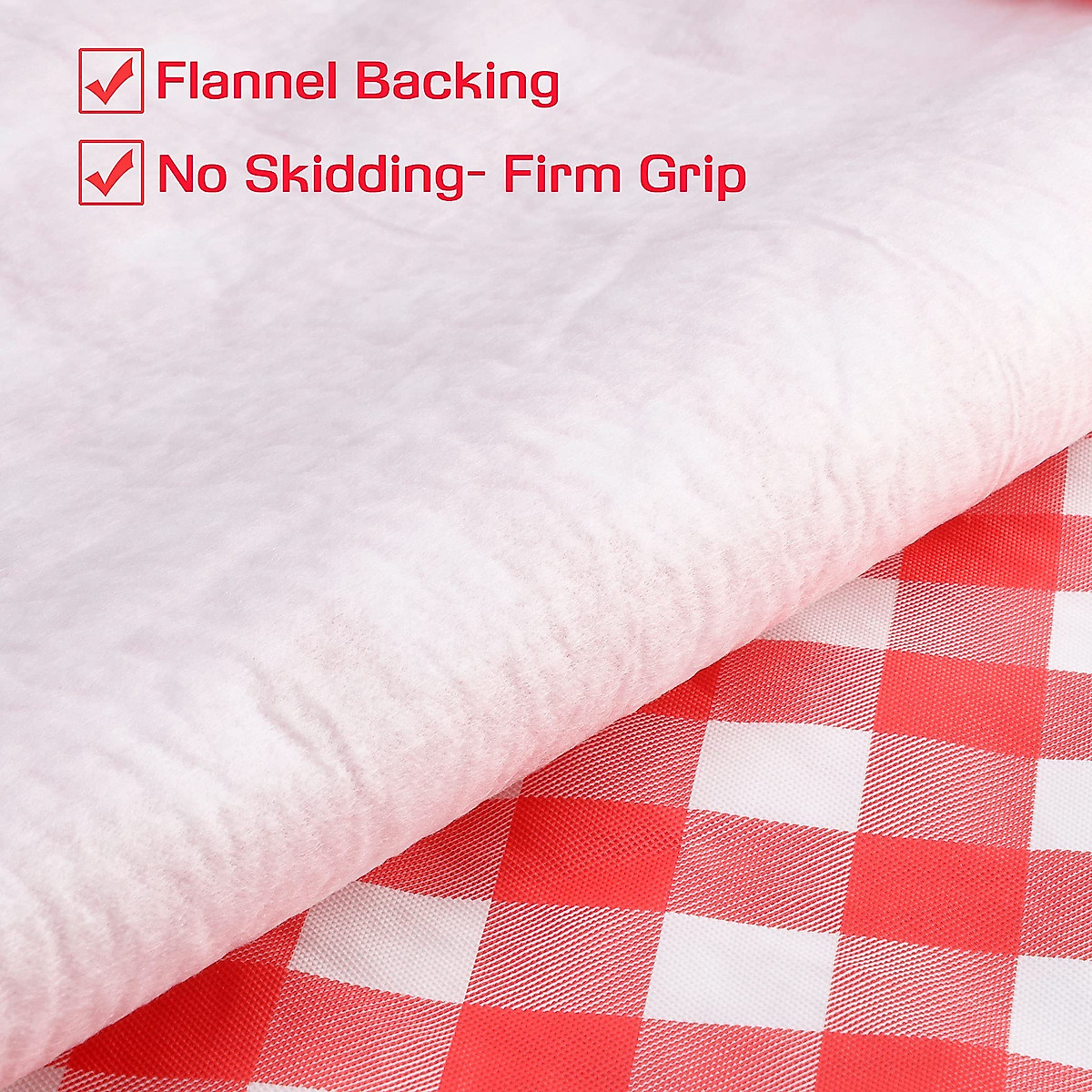 LINPRO 6ft and 8ft Fitted Picnic Table Cover and Bench Covers. These 2 Most Common Sizes Reusable Outdoor Picnic tablecloths with Elastic Will Cover Most Camping Picnic Tables and Folding Tables.