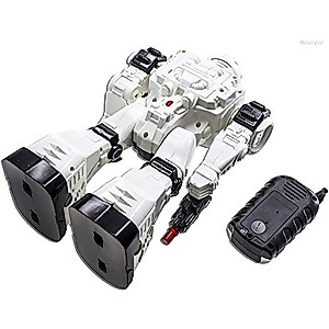 WolVolk 10 Channel Remote Control Robot Police Toy with Flashing Lights and Sounds, Great Action Toy for Boys