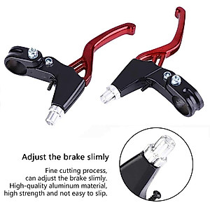 VGEBY1 Bike Brake Level, 4 Colors Aluminium Alloy Bicycle Brake Level Handles for Mountain Bike Road Bike Folding Bike(Red)