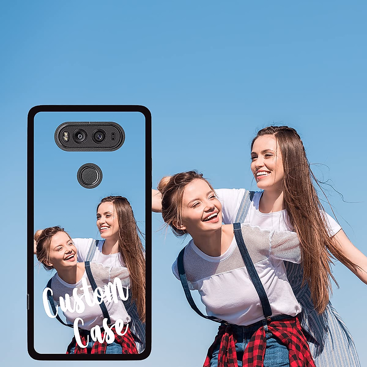 WOWTIFY Custom Phone Case for LG V20, Personalized Photo Phone Cases Customized Gift for Birthday Xmas Valentines Friends Her Him, Protective Huawei P30 Black Case