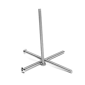MroMax M5-0.8x100mm Pan Head Phillips Machine Screws 304 Stainless Steel Metric Cross Head Screws Bolts Fasteners Fully Threaded Silver Gray 3Pcs