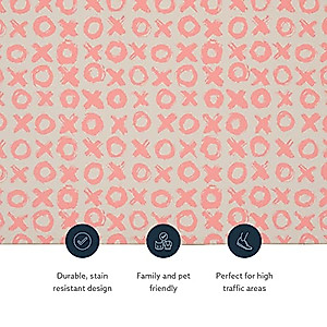 Linon Home Decor Products The Anywhere Washable Rug Boden Ivory & Pink 3' X 5' Accent Rug