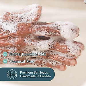 Crate 61 Organics, Handmade Vegan Natural Bar Soap Cold Pressed For Face And Body, With Premium Essential Oils, For Men And Women 3 Pack (Coconut)