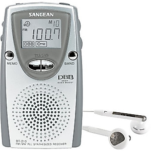 Sangean DT-210 FM-Stereo/AM PLL Synthesized Tuning Pocket Radio
