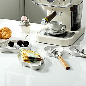 Uiddo Coffee Spoon Rest,Cute Coffee Spoon Holder,Ceramic Spoon Rest for Coffee Stirrers,Teaspoon,Bar Spoon,Coffee Bar Accessories,Coffee Station Decor