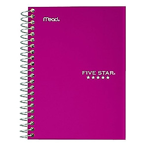 Five Star Personal Spiral Notebook, 7" x 4 3/8", 100 Sheets, College Rule, Assorted colors, 12 Pack