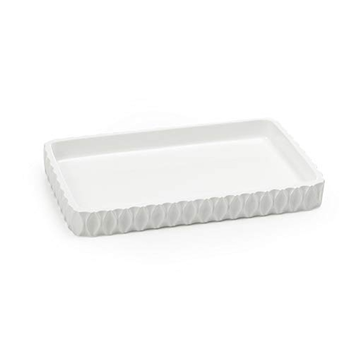 Roselli Trading Company Wave Bath Accessory Set, White