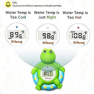 Doli Yearning Baby Bath Thermometer with Room Temperature| Fahrenheit and Celsius|Frog Lovely Shape|Kids' Bathroom Safety Products| Bath Toys…