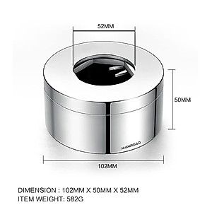 MANROAD Ashtray, Smokeless Ashtrays for Cigarettes Indoor Cigar Ashtrays 304 Stainless Steel Ash Tray Outdoor Car Ashtray with Lid Smell Proof Windproof Ashtray for Home Office Patio Decoration