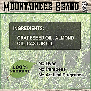 Mountaineer Brand Beard Oil - WV Lime & Sage Scent - 100% Natural Conditioner and Softener For Men - Hydrates and Moisturizes for Beard Growth - Treats Dry Itchy Beards - 2oz