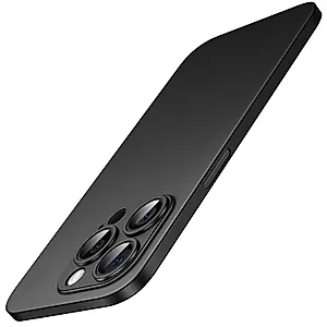JETech Ultra Slim Case for iPhone 14 Pro Max 6.7-Inch, Camera Lens Cover Full Protection, Lightweight Matte Finish PP Hard Minimalist Case, Support Wireless Charging (Black)