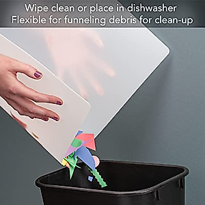 Cut N' Funnel Large Craft Mat for Crafts with the Kids 24" by 18", Made in the USA of BPA Free Smooth Flexible Plastic, Protects Surfaces, Easy Clean Up