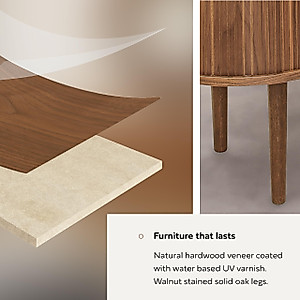 WERMO 55'' Sideboard Storage Cabinet with Doors and Shelves - Credenza Storage Cabinet for Office, Bedroom Storage Cabinet, Hallway Storage Cabinet, Console Storage Cabinet (Walnut)