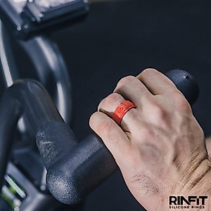 Rinfit Silicone Rings for Men - Mens Silicone Wedding Band - Infinity Silicone Ring Men - Rubber Wedding Rings - Patented Design - SetC, Size 12