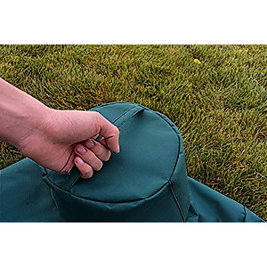 Mini Lustrous Cover for Large Big Green Egg, Large Ceramic Egg Type Kamado Table Cover with Heavy Duty and Waterproof Fabric, Large（60”Lx27”Wx31”H）