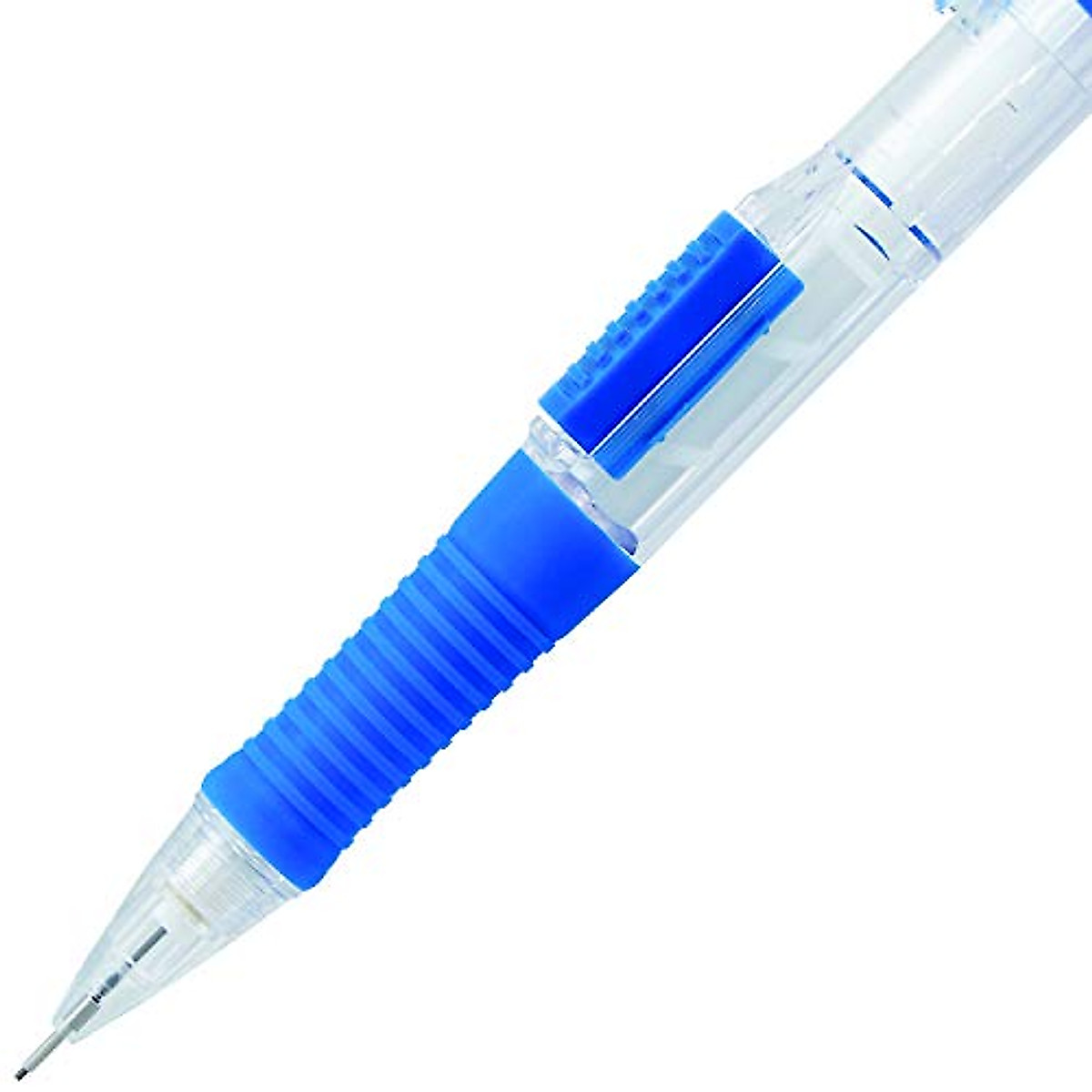 Pentel QUICK CLICK Mechanical Pencil (0.5mm), Blue Barrel, Box of 12 Pencils (PD215C)