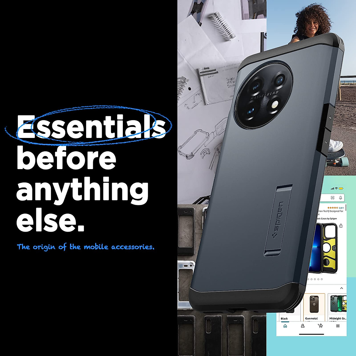 Spigen Tough Armor Designed for OnePlus 11 Case (2023) - Metal Slate